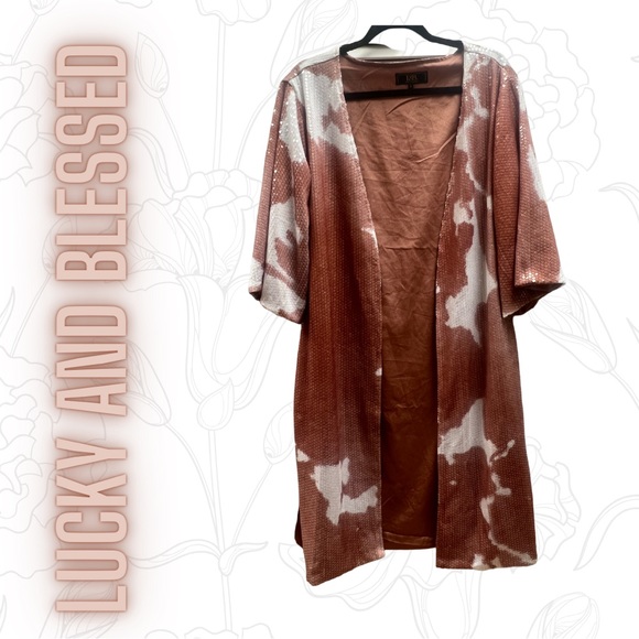Lucky And Blessed | Jackets & Coats | Cow Print Duster | Poshmark